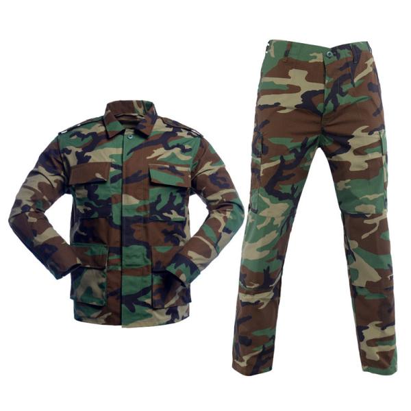 Quality Plaid Fabric Woodland BDU Uniform Tear Resistance Flame Retardant for sale