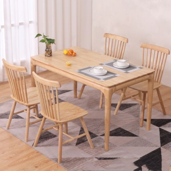 Quality LL-A02 Nordic Modern Style Solid Wood Dining Table Indoor for sale