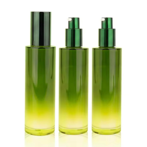 Quality Round Empty Plastic Pump Bottles Green Body Lotion Packaging Eco Friendly for sale