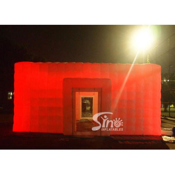 Quality 8x8 meters outdoor giant led light inflatable cube tent for parties or events for sale