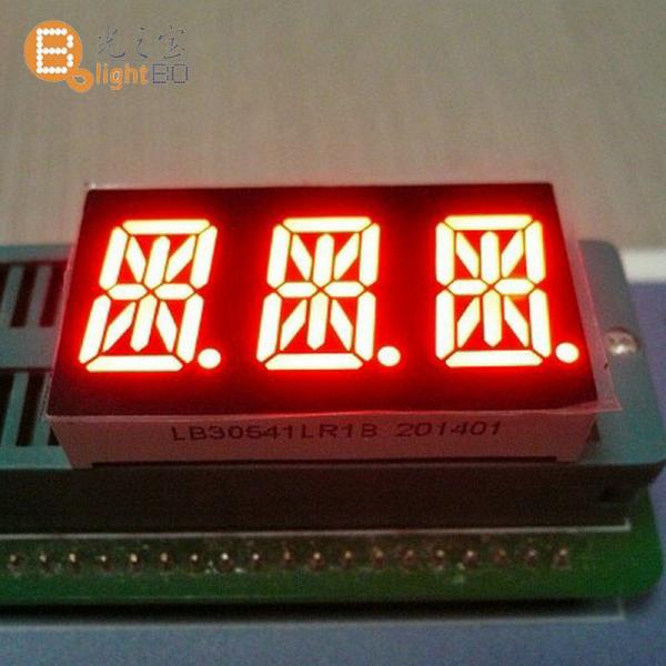 Quality Triple Digit 14 Segment LED Display Common Cathode Red For Instrument Panel for sale