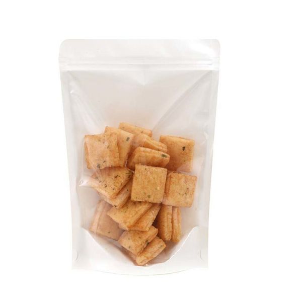 Quality Customizable White Kraft Paper  Stand-up Pouches With Window For Food Packaging for sale