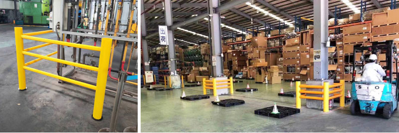 Building Post Safety Barrier Polygon Anti-Collision Guardrails Warehouse Safety Barrier