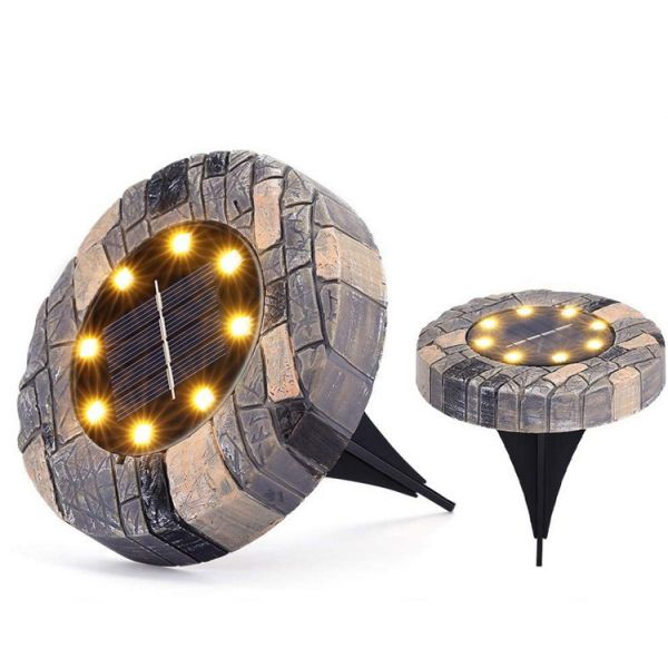 Quality 8 LED Solar Garden Light Outdoor Solar Powered Buried Lamp with Long Lifespan 20000h for sale