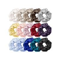 Quality 22mm Oversized Silk Scrunchie , 100% Mulberry Silk Thick Hair Bobbles With Gift for sale
