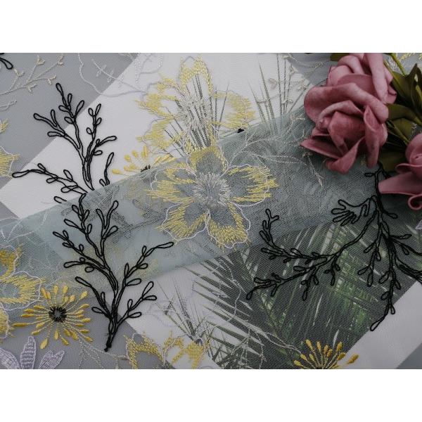 Quality Tulle Mesh Corded Lace Fabric for sale