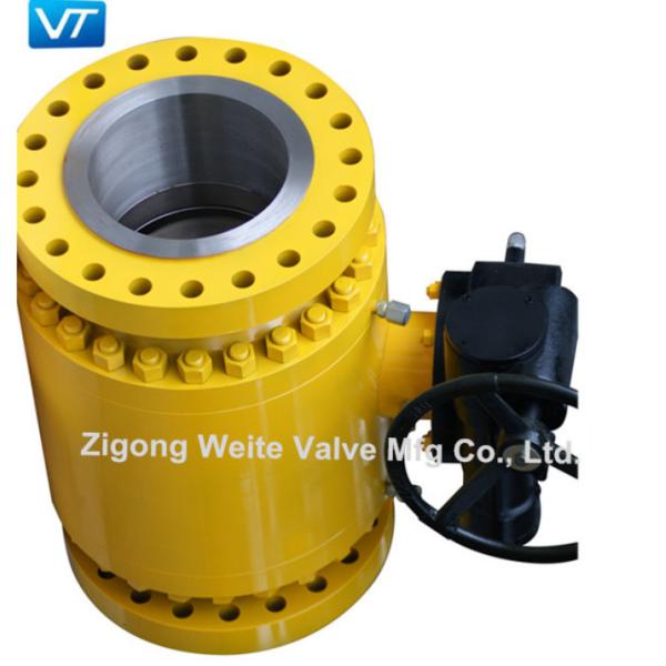 Quality DN200 Soft Seated Ball Valve Gear Operated Trunnion Mounted for sale