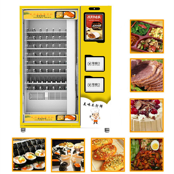 Quality 3000W Heating Automated Pizza Maker Vending Machine With Credit Card Reader OEM for sale