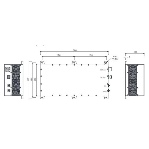 Quality High Efficiency 0.5-1 GHz Psat 100W RF Power Amplifier in research institutions for sale
