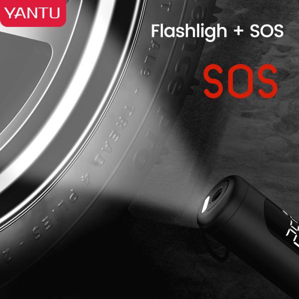 Quality YANTU A23 Portable Wireless Rechargeable Tire Inflator Emergency Light and Noise for sale
