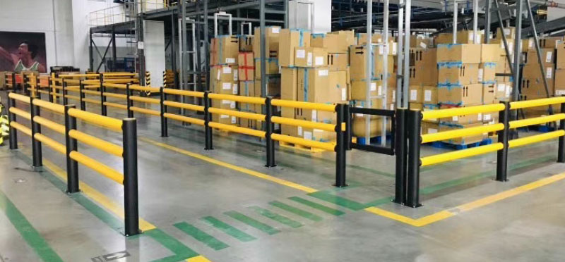 Flexible Pedestrian Barrier  Anti-Collision Guardrails Warehouse Safety Barrier Traffic Guardrails