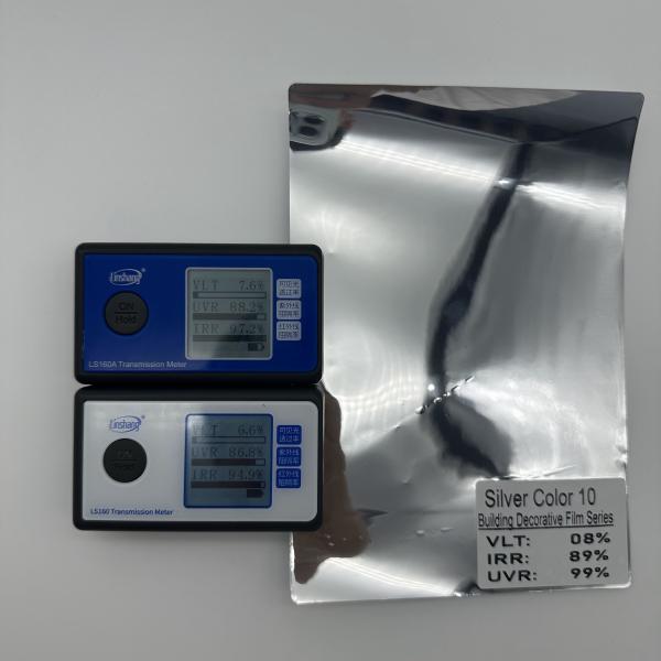 Quality Silver Color 10 Construction Window Film Energy Saving Eco Friendly Customized for sale