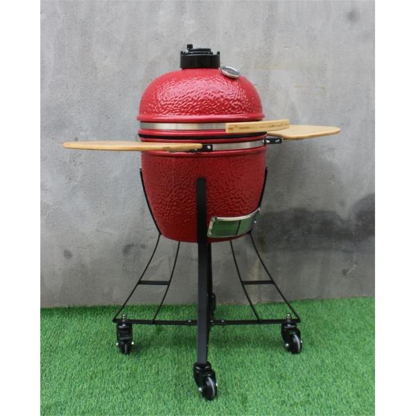 Quality 44cm Ceramic Barbecue Grill Royal Red Color 17 Inch Smoking Baking Grilling Searing for sale