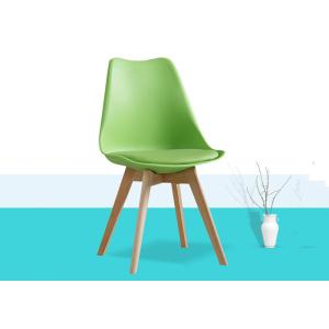 Quality 44cm Sitting Height PU Dining Chair Ergonomics Beech Wood Restaurant Chair for sale