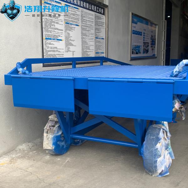 Quality 10T-10M Customized Blue Loading And Unloading Goods Hydraulic Dock Ramp for sale