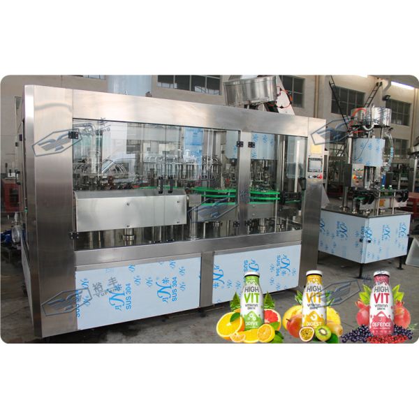 Quality Glass Bottle Filler Machine Automatic Juice / Tea Bottling Filling Machine 6000 - 8000BPH for sale