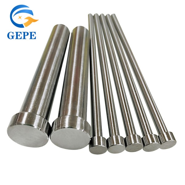 Quality SKD61 Full Hard Flat Ejector Pin , Punch Ejector Pins Hardened Nitriding Mould Support Pin for sale