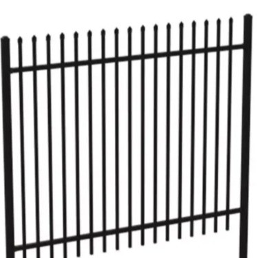Quality Customized Security Steel Tubular Picket Fence with Nature Pressure Treated Wood for sale