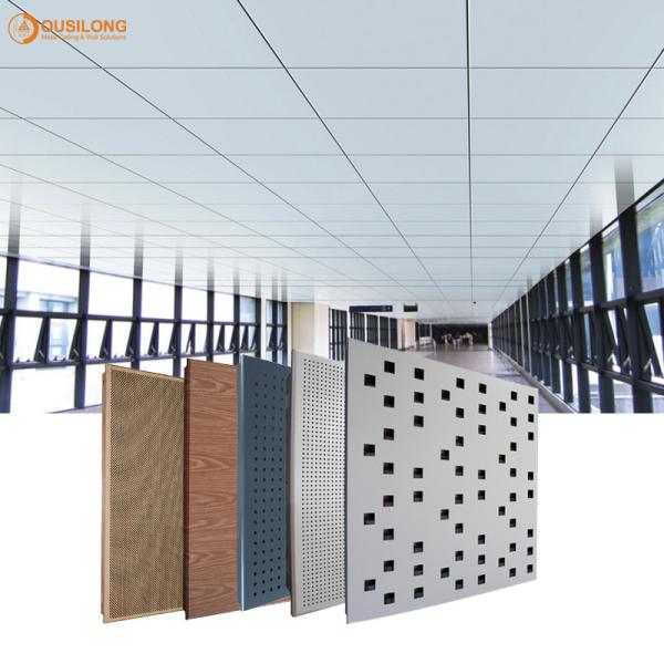 Quality DIA 4.0 Powder Coating Metal Ceiling Tiles Durable Perforated Suspended Ceiling for sale