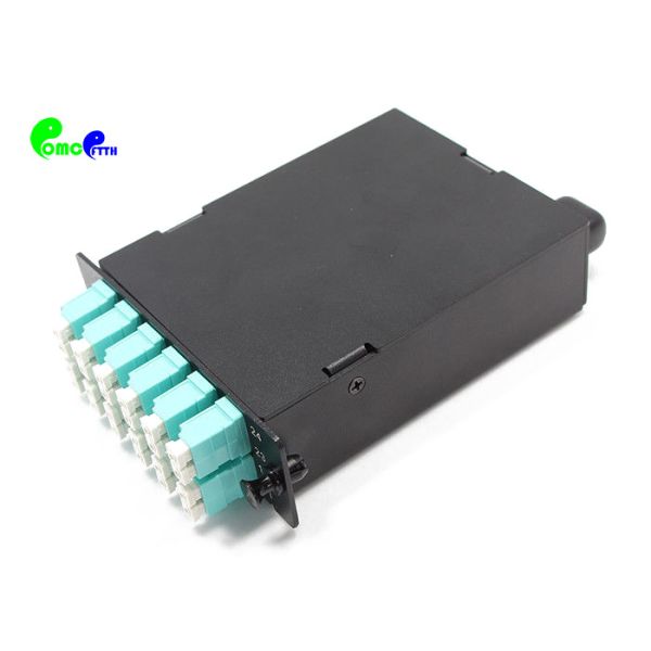 Quality Rack Mounted MPO Cassette Patch Panel OM3 0.9mm With CRS Cold Rolled Steel for sale