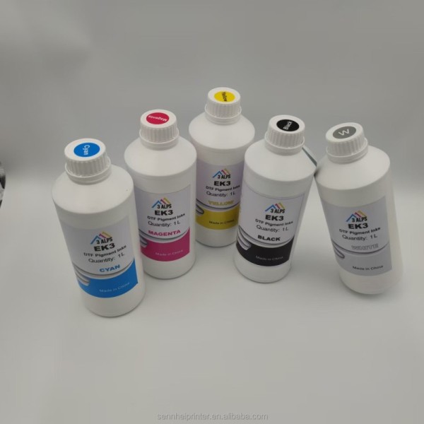 Quality 3ALPS Hot Sale Stable Water-Based CMYKW Printing Inks DTF Ink for A1/A3 DTF Printer Printing Machine Textile Custom Printing for sale