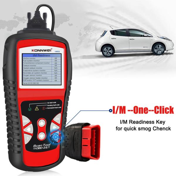 Quality 8 Language 2.4" KW830 EOBD OBD2 Car Fault Code Reader with Patented one-click I for sale