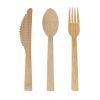 china Compostable Disposable Cutlery Set Eco Friendly Bamboo Fork Spoon Knife for