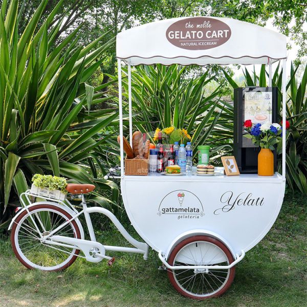 Quality High Productivity 3 Wheel Coffee Bike for Street Mobile Coffee and Bubble Tea Kiosk for sale