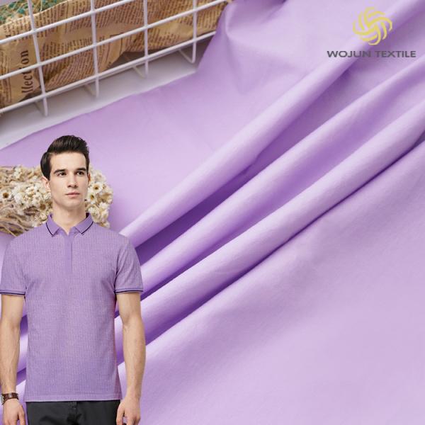 Quality Mercerized Polo Shirt Cotton Fabric Breathable Solid Gloss Knitted Material for sale