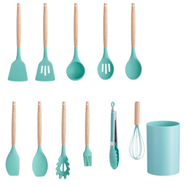 Quality Silicone Cooking Utensil Set Non-Stick Heat Resistant Kitchen Tools for sale