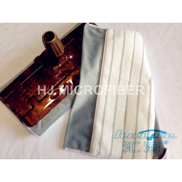 Quality 100% Polyester White Microfiber Dust Mop 20 x 36cm , Microfiber Cleaning Mop for sale