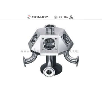 Quality Multiport Sanitary Diaphragm Valve M65A port valve SS316 can with control Head for sale