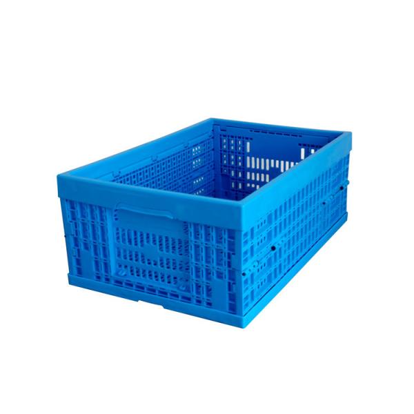 Quality Fresh Food Loading Plastic Collapsible Crates 600*400*240 mm Mesh Structure for sale