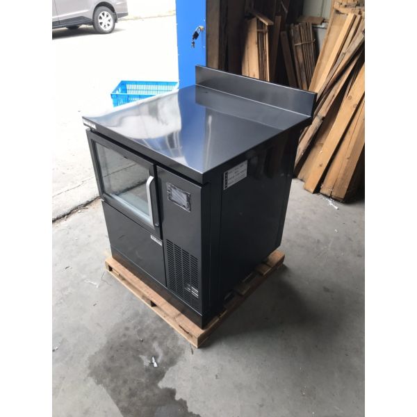 Quality 90kgs/24h Output  Black Titanium Stainless Steel 304 Shell Square Ice Machine with Blue Light for sale