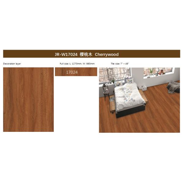 Quality 183mm SPC Click Flooring Formaldehyde Free Non Slip Unilin Click Cherrywood for sale
