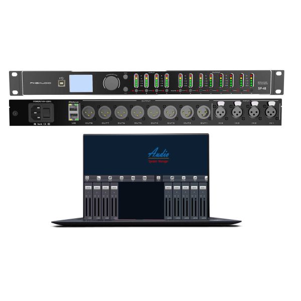 Quality 2 In 6 Out 4 In 8 Out Dante DSP Processor Digital Loudspeaker Management for sale