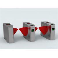 Quality Entrance Security Flap Barrier Gate Pedestrian Turnstile With IR Sensors 27cm for sale