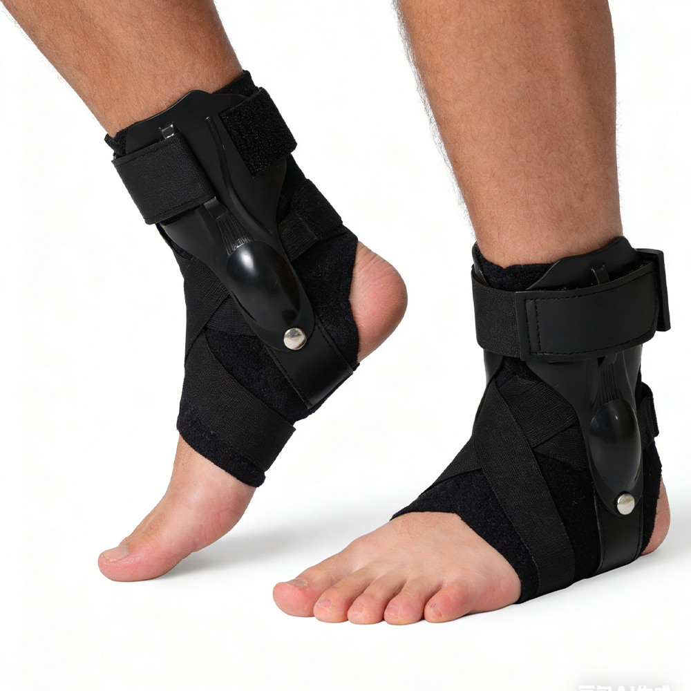 Quality Adjustable Ankle Stabilizer Brace Dual Support Ankle Brace for Sprain & Injury for sale
