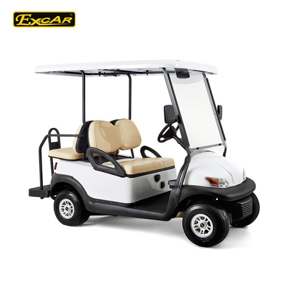Quality 48V lithium Battery Powered Electric Golf Car EXCAR A1S2+2 White for sale
