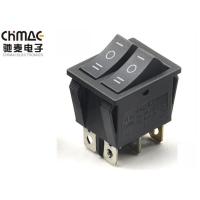 Quality Double Push Button Rocker Switch ON - OFF - ON 2 Way 6 Pins Over 1500 VAC / Min for sale