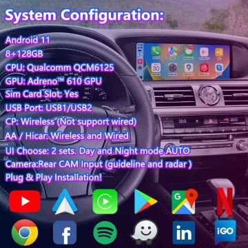 Quality Lsailt 8+128GB Android Multimedia Carplay Interface Box for Lexus LS LS600h for sale