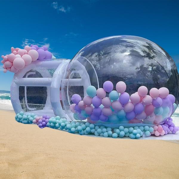 Quality Inflatable Snow Globe Bubble House with Accessory Repair Kit and Customized for sale