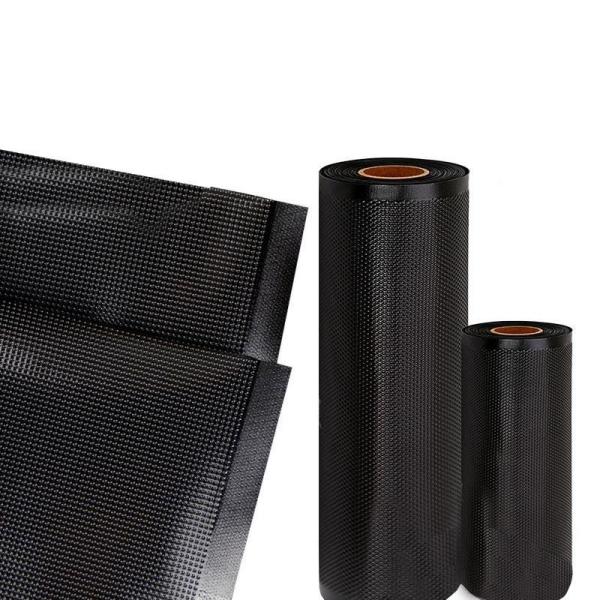 Quality 5mil Black Embossed Vacuum Sealer Rolls 90mic 11" X 100' for sale