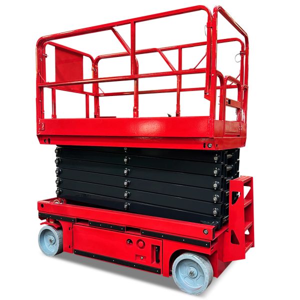 Quality 6m 8m 10m 12m 14m 18m 300kg 1t 2t Capacity Electric Mobile Scissor Lift Manlift Mobile Platform Rough Terrain for sale