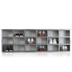 Quality Custom Stainless Steel Shoe Cabinet Multi Grid Dust Free Design for sale