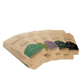 Quality Recycled 350gsm Cardboard Soap Packaging Boxes Embossing Printing for sale