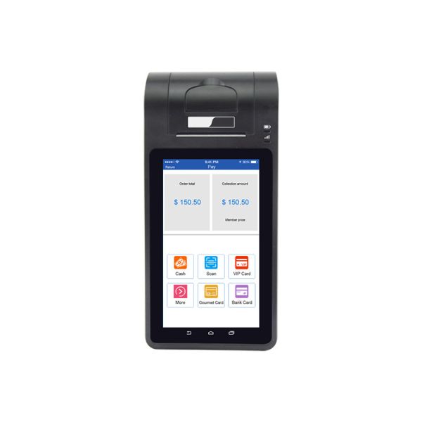 Quality 7 Inch touch screen Android Smart POS Terminal with thermal printer for sale