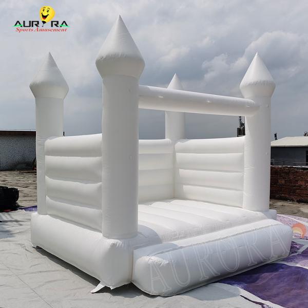Quality Wedding Inflatable Bouncy Castle Bed Jumper 13X13 White Bounce House for sale