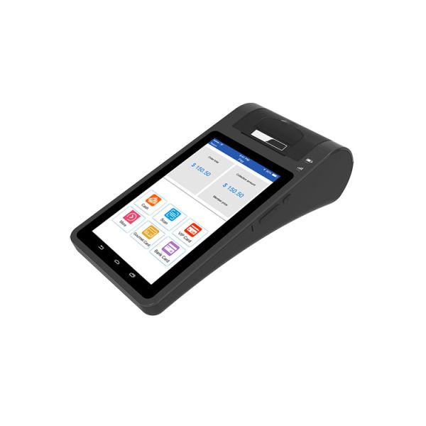 Quality 7 Inch touch screen Android Smart POS Terminal with thermal printer for sale