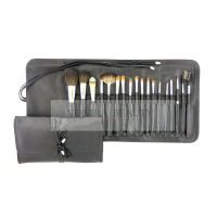 Quality 18Pcs Wooden Natural & Synthetic Makeup Brush Set Kit With Holder for sale